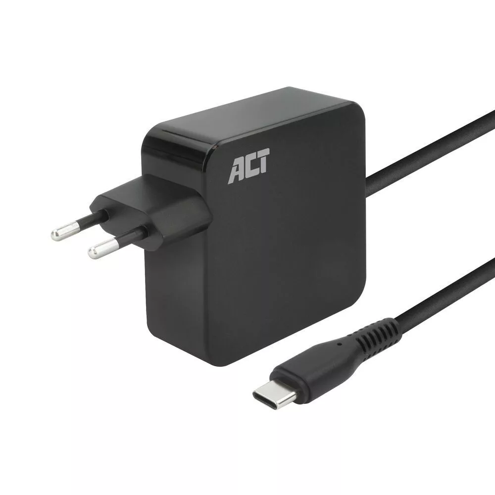 ACT USB-C laptop wall charger 65W with Power Delivery profil