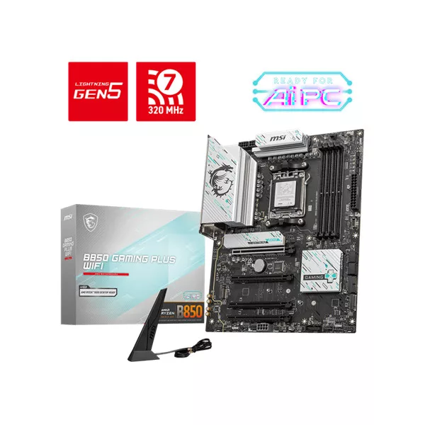 MSI Alaplap AM5 B850 GAMING PLUS WIFI AMD B850, ATX - Gamerp